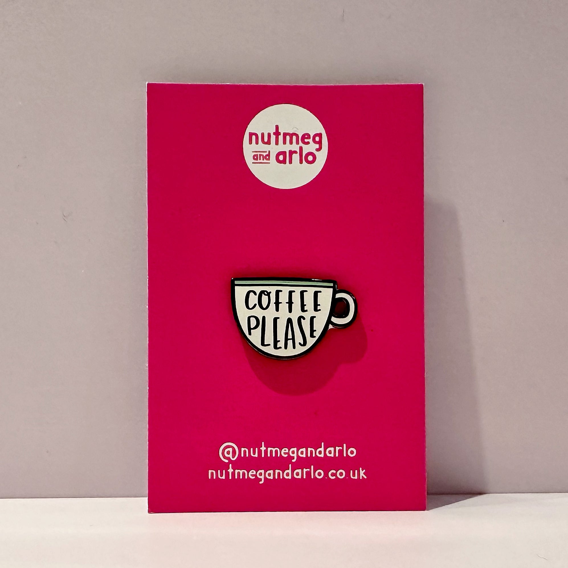 Coffee Please Enamel Pin – The Pied Wagtail